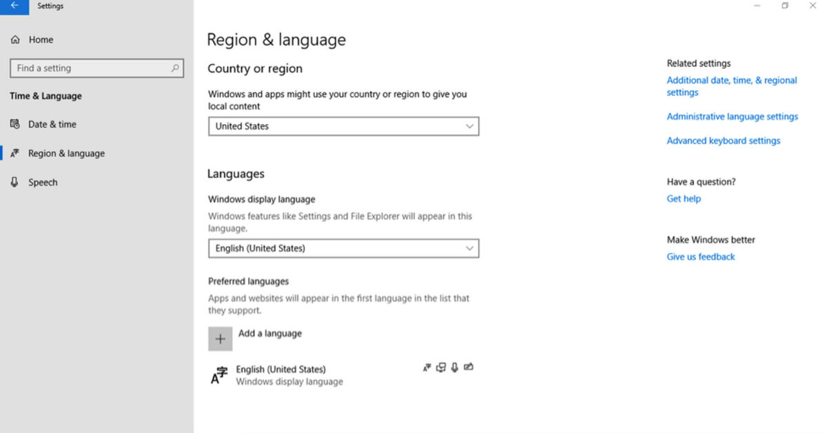 Changing Default Language On Windows 10 11